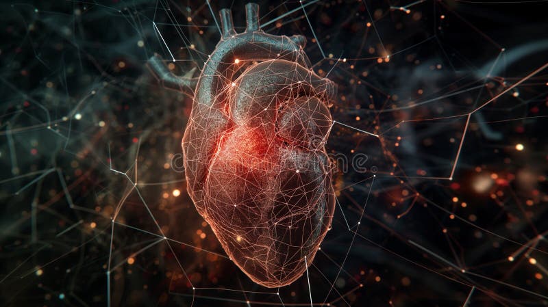 Human Heart, Revealing the Interconnected Systems and Networks Stock ...