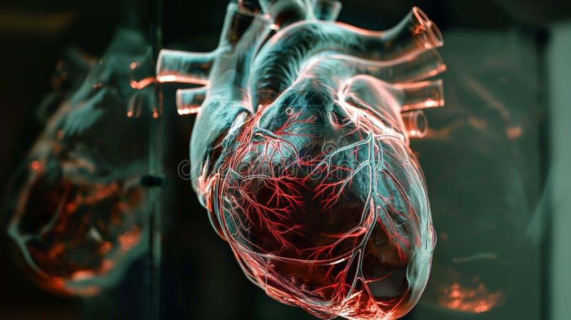 Human Heart, Revealing the Interconnected Systems and Networks Stock ...