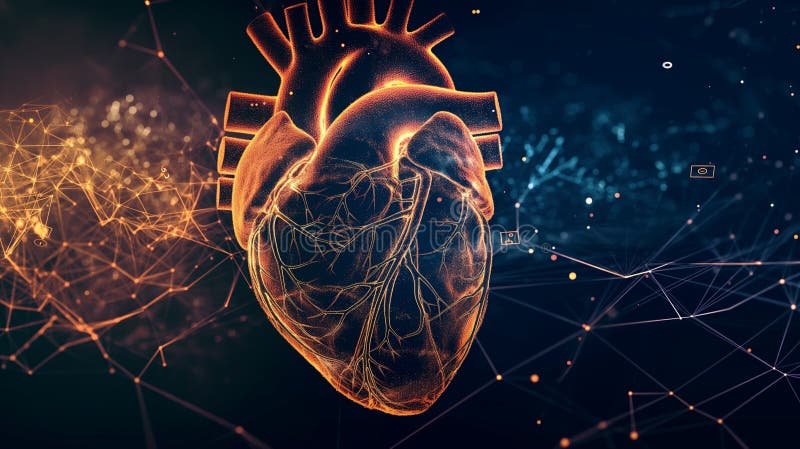 Human Heart, Revealing the Interconnected Systems and Networks Stock ...