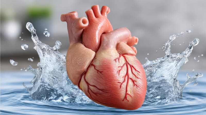 Human Heart Surrounded by Arrows on a Light Background Captures the ...