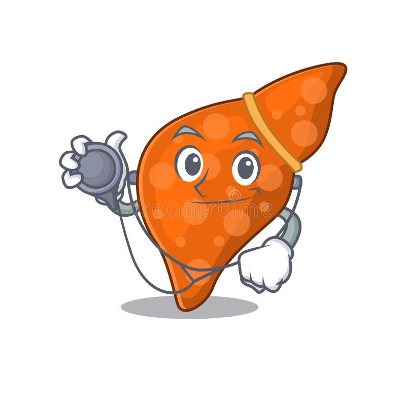 Human Hepatic Liver in Doctor Cartoon Character with Tools Stock Vector ...