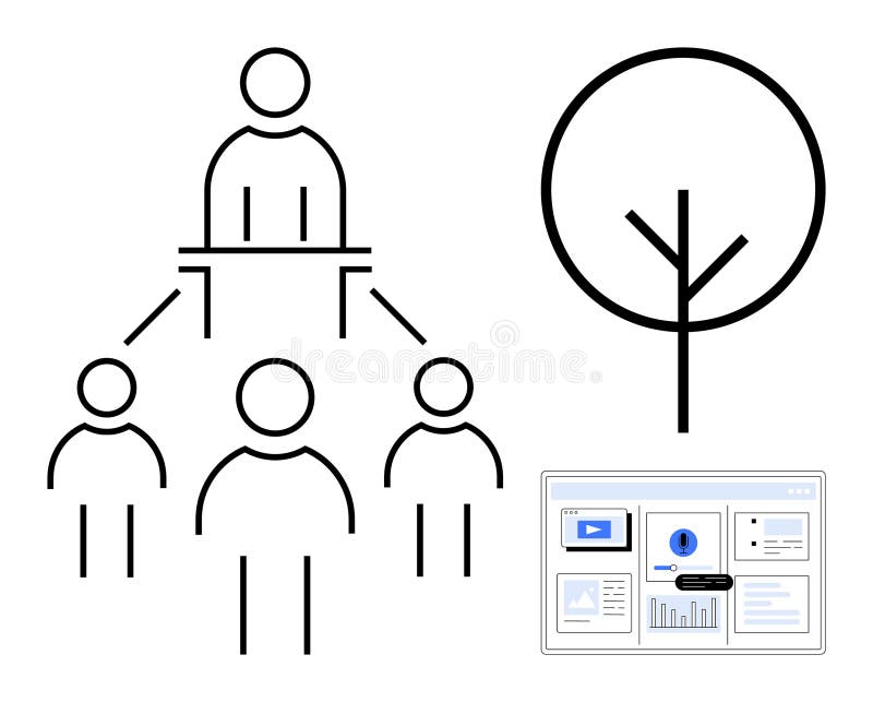 Organizational Hierarchy, Data Analysis, and Sustainability Concept ...