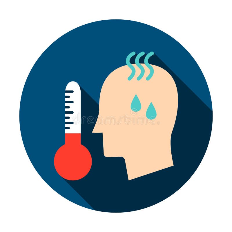 Human High Temperature Circle Icon Stock Vector - Illustration of ...