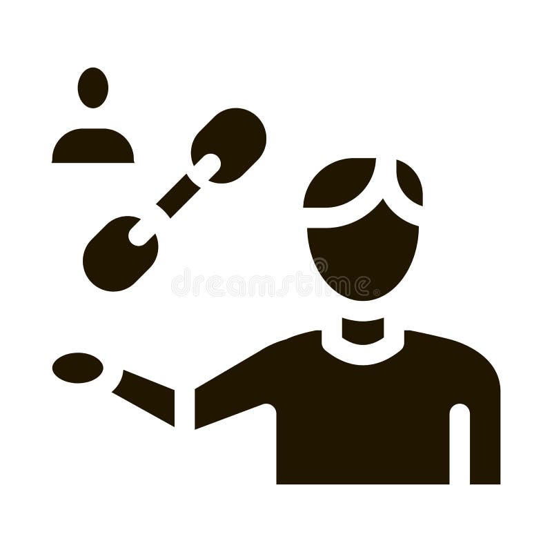 Human Hold Chain Icon Vector Glyph Illustration Stock Vector ...