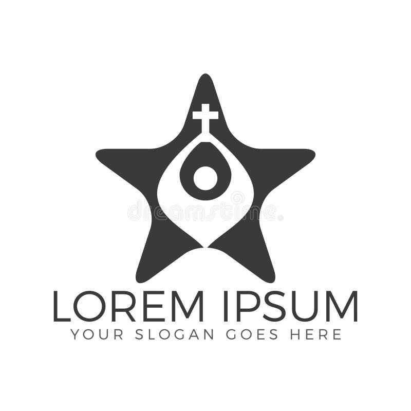 Human Holding Cross in Star Shape. Stock Vector - Illustration of hand ...