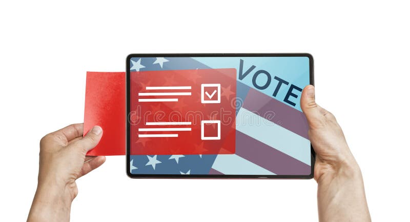 Concept of E-voting Via Digital Tablet Stock Image - Image of ...