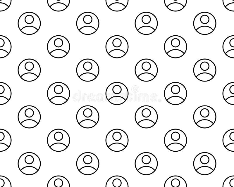 Human Icon. Abstract Geometric Seamless Pattern Design. Vector ...