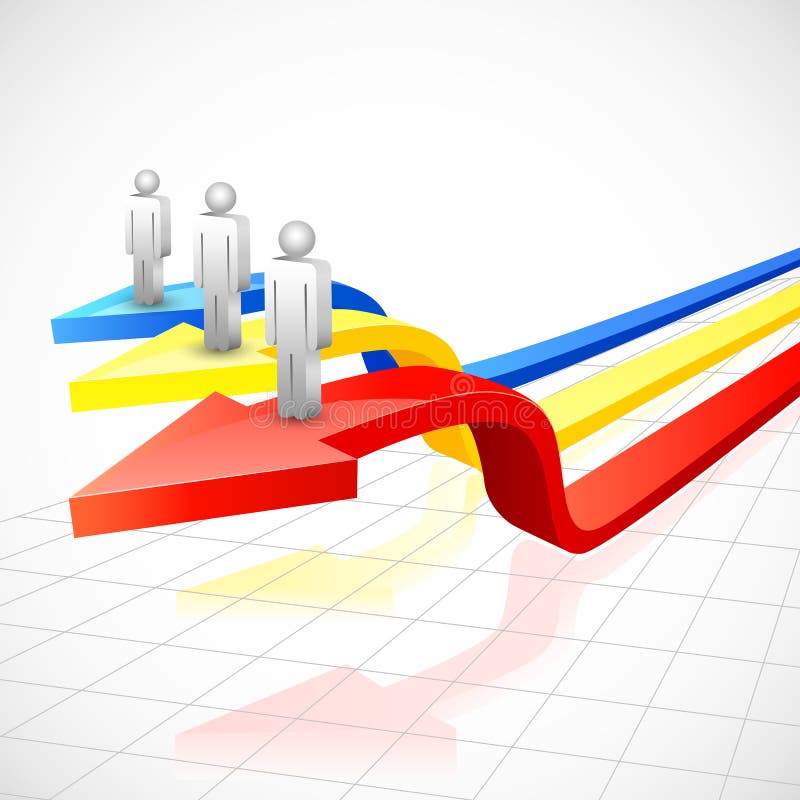 Human Icon on Colorful Arrow Stock Vector - Illustration of path ...