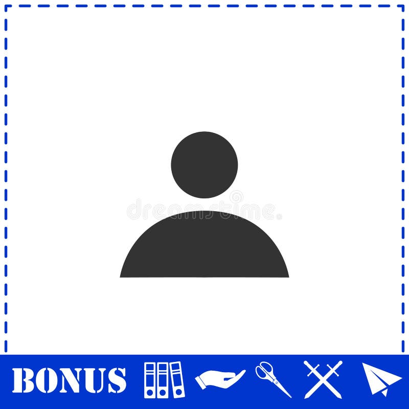 Human icon flat stock vector. Illustration of network - 155263374