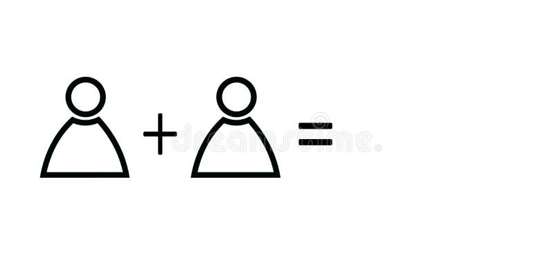 Two People Icon. on a White Background. Illustration Stock Illustration ...