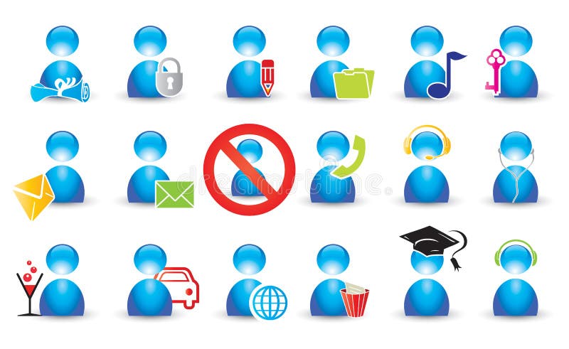 Human icon set stock vector. Illustration of people, characters - 10264727