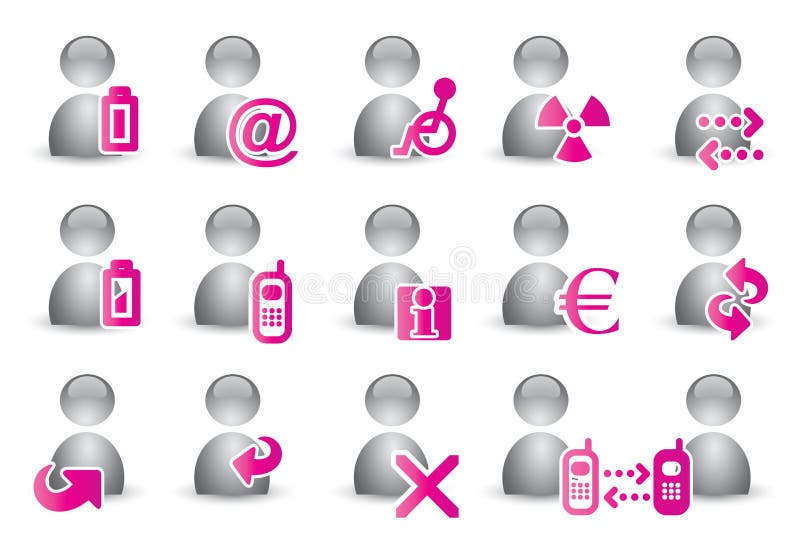 Human icon set stock vector. Illustration of people, characters - 10264727