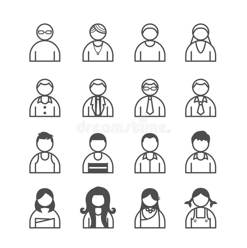 Human Icons stock vector. Illustration of social, design - 31059507