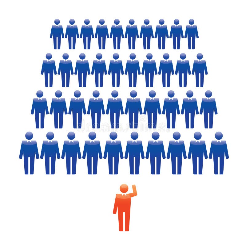 Human Icons. Vector Illustration. Office Team and Leader. Stock ...