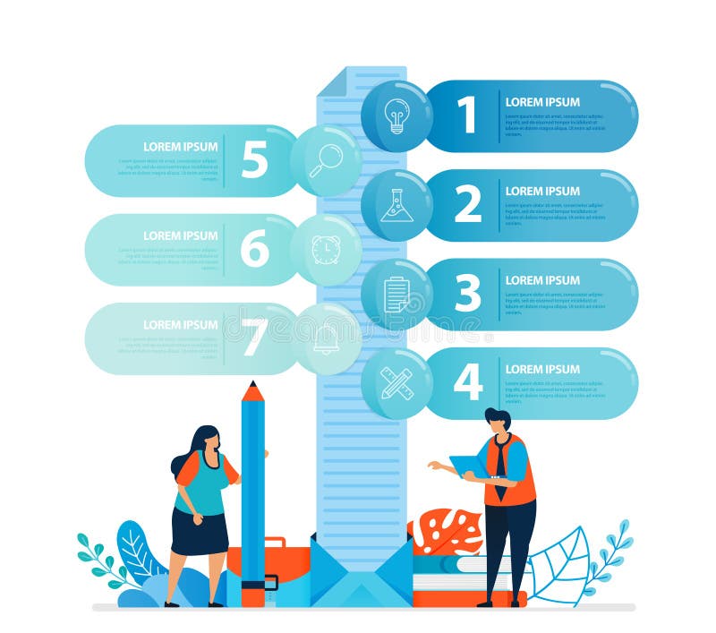 Human Illustration and Infographic Design for Business Options, Steps ...