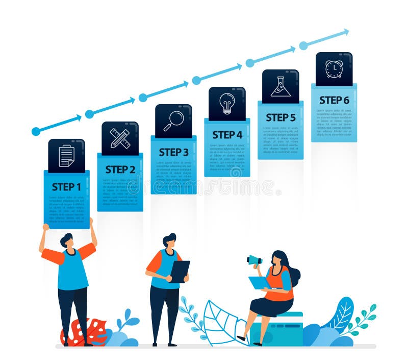 Human Illustration and Infographic Design for Business Options, Steps ...