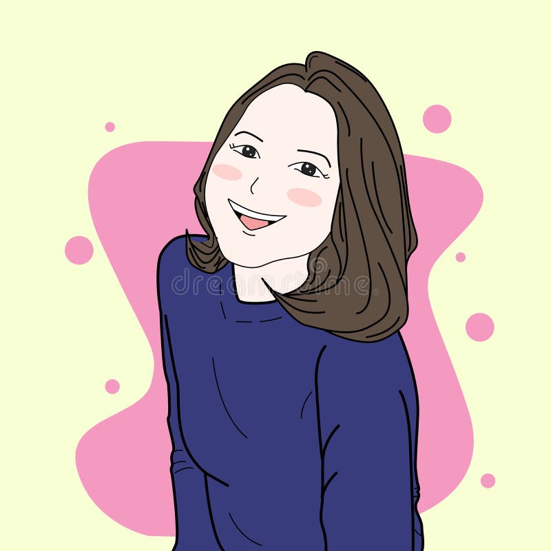 Human illustrations stock illustration. Illustration of brunette ...