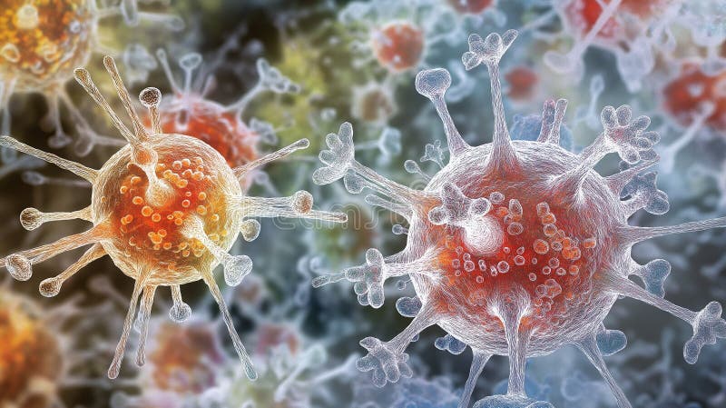 Human Immune System in Action, Fighting Off Pathogens Stock Photo ...