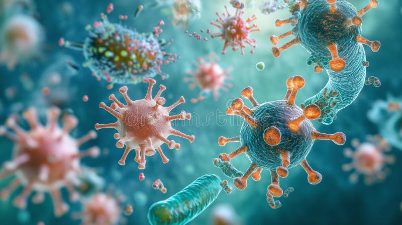 Human Immune System in Action, Fighting Off Pathogens Stock Image ...