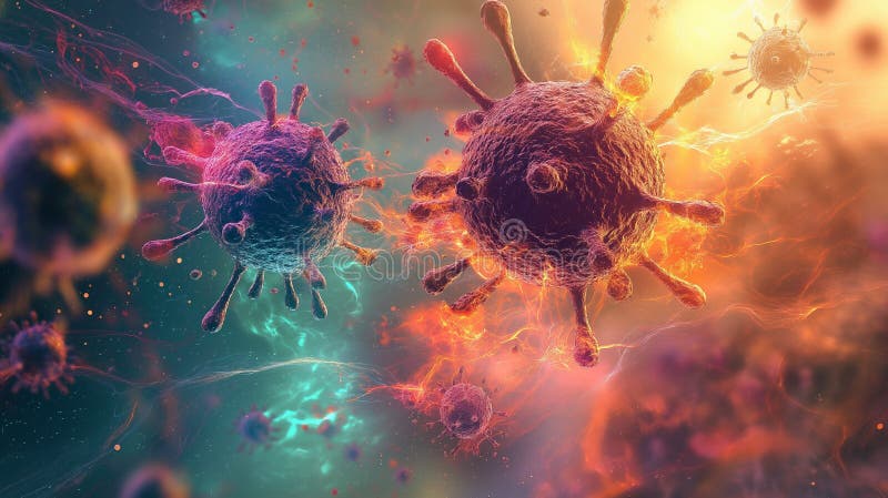 Human Immune System in Action, Fighting Off Pathogens Stock Image ...