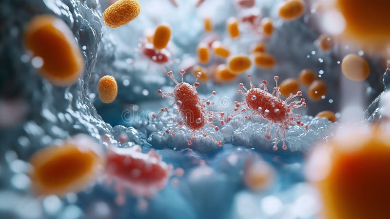 Human Immune System in Action, Fighting Off Pathogens Stock Image ...