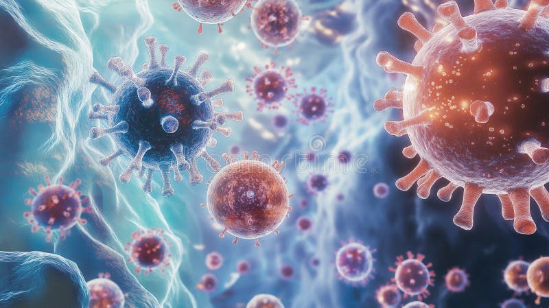 Human Immune System in Action, Fighting Off Pathogens Stock Image ...