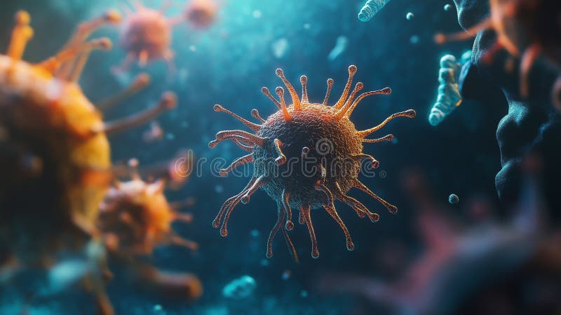 Human Immune System in Action, Fighting Off Pathogens Stock Photo ...