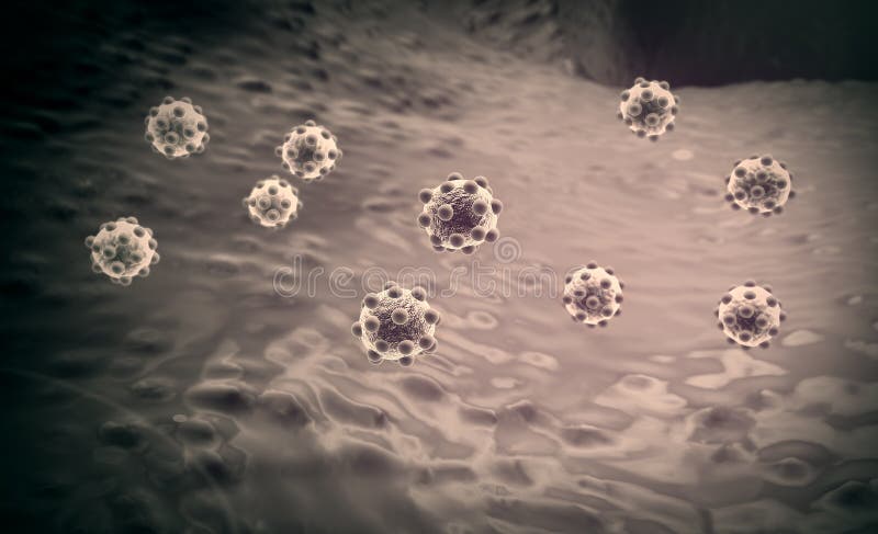 Leukocytes attack viruses stock illustration. Illustration of biology ...