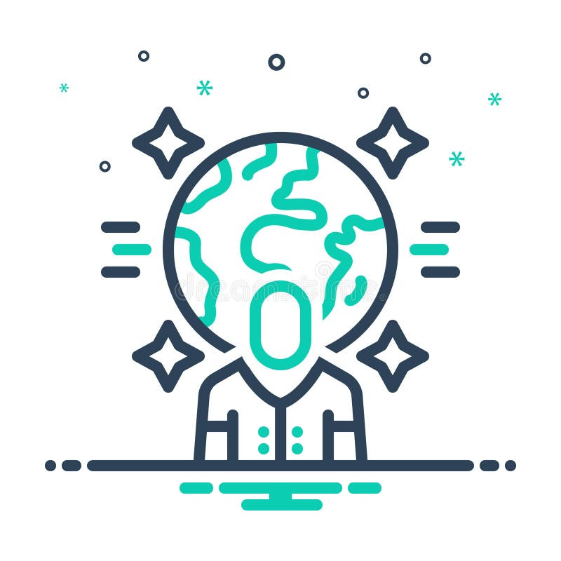 Mix Icon for Human Impact, Influences and Environment Stock Vector ...