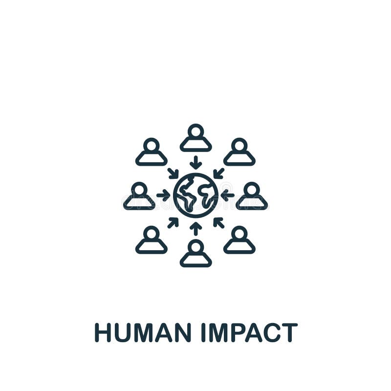 Human Impact Icon. Monochrome Simple Icon for Templates, Web Design and ...
