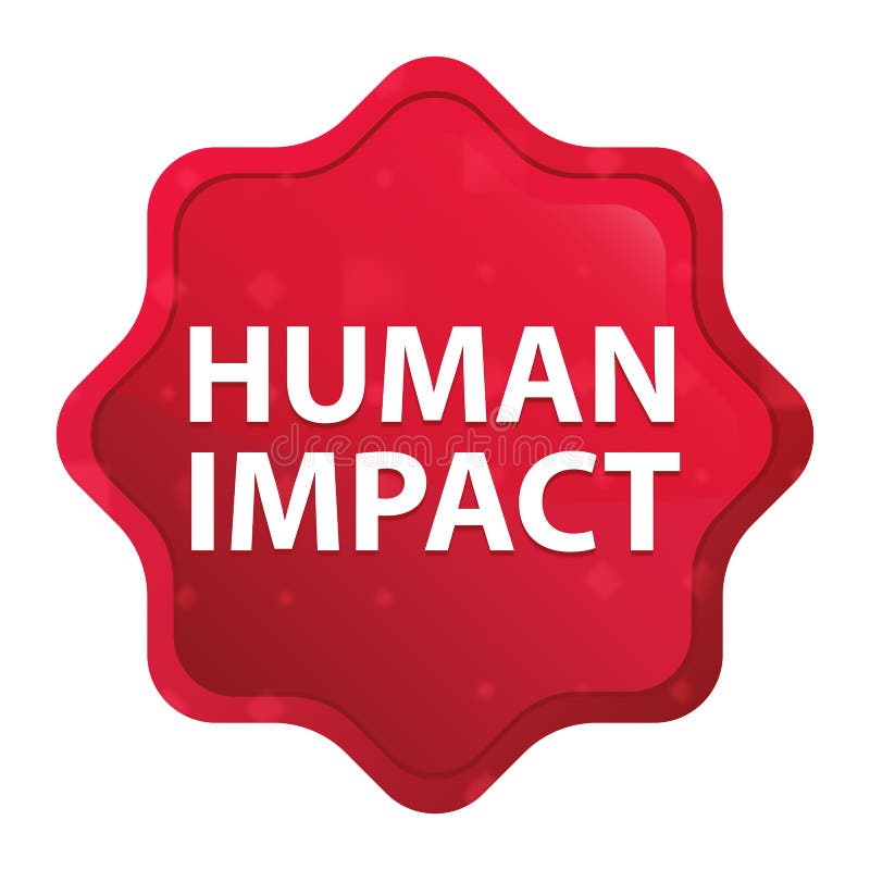 Human Impact Misty Rose Red Starburst Sticker Button Stock Illustration ...