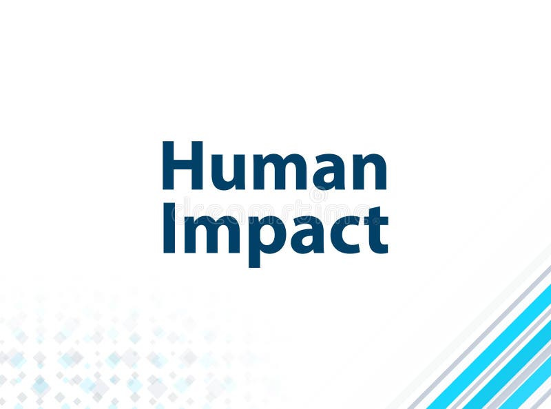 Human Impact Modern Flat Design Blue Abstract Background Stock ...