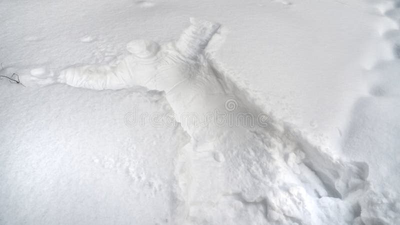 : Human Imprint on the Snow. Stock Image - Image of footprint, winter ...