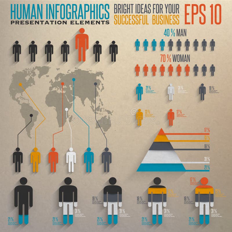 Human infographics stock vector. Illustration of creative - 32228116