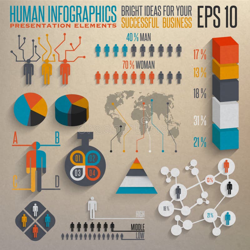 Human infographics stock vector. Illustration of creative - 32228116