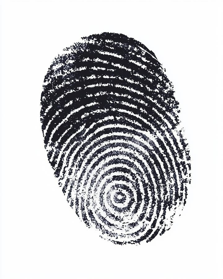 Human Ink Fingerprint Isolated on White Background. Generative Ai Stock ...