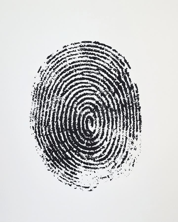Human Ink Fingerprint Isolated on White Background. Generative Ai Stock ...
