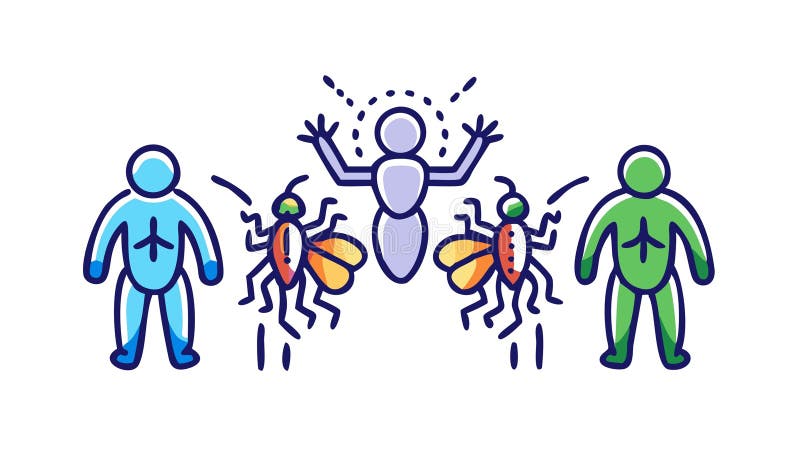 Human and Insectoid Evolution, Biological Metamorphosis, Vector Design ...