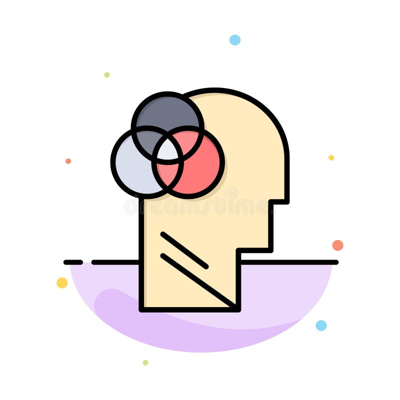 Human Intelligence, Human, Intelligent, Head Abstract Flat Color Icon ...