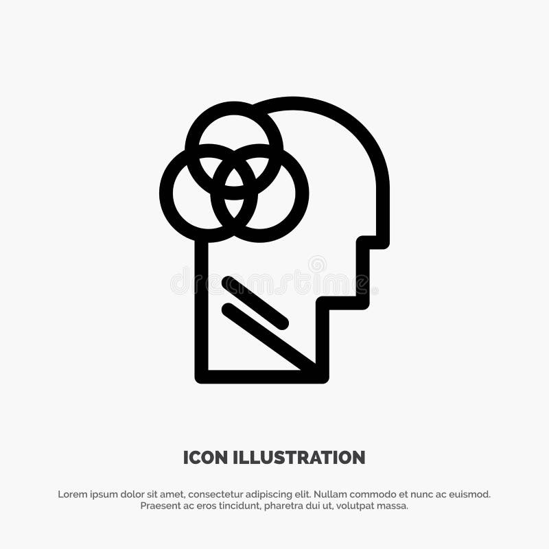 Human Intelligence, Human, Intelligent, Head Line Icon Vector Stock ...