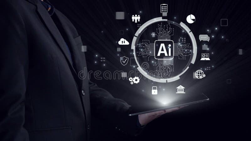 Human Interact with AI Artificial Intelligence Brain Process Generative ... Human Interact with AI Artificial Intelligence Brain Process Generative ...