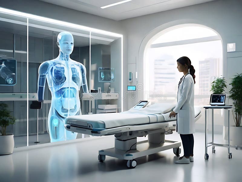 Human Interact with AI Artificial Intelligence Brain Processor in ...