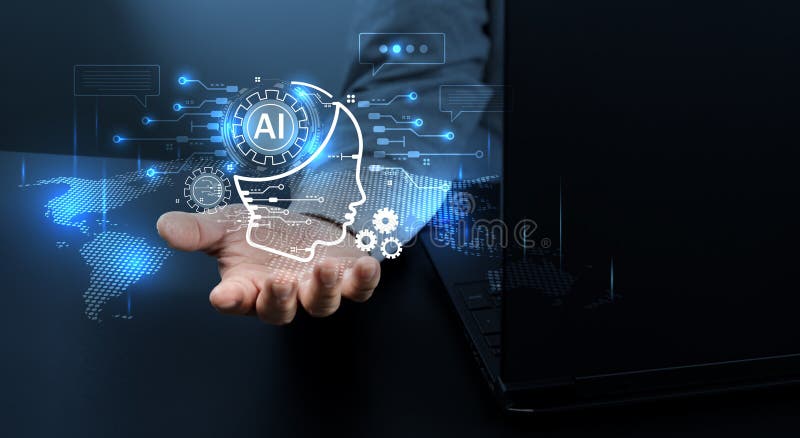 Human Interact with AI Artificial Intelligence Virtual Assistant ...