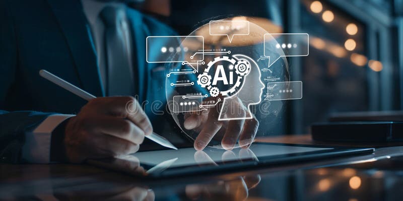 Human Interact with AI Artificial Intelligence Virtual Assistant EIDE ...