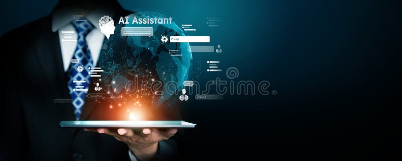 Human Interact with AI Artificial Intelligence Virtual Assistant FaaS ...