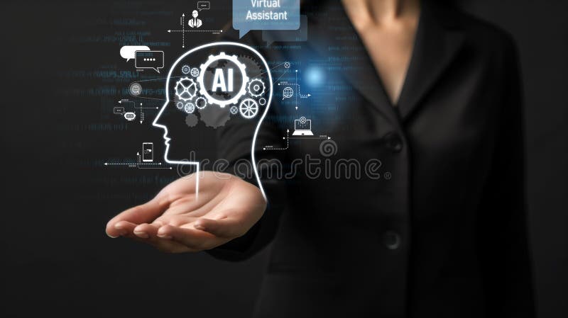 Human Interact with AI Artificial Intelligence Virtual Assistant FaaS ...