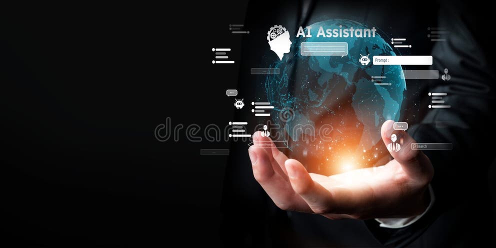 Human Interact with AI Artificial Intelligence Virtual Assistant FaaS ...