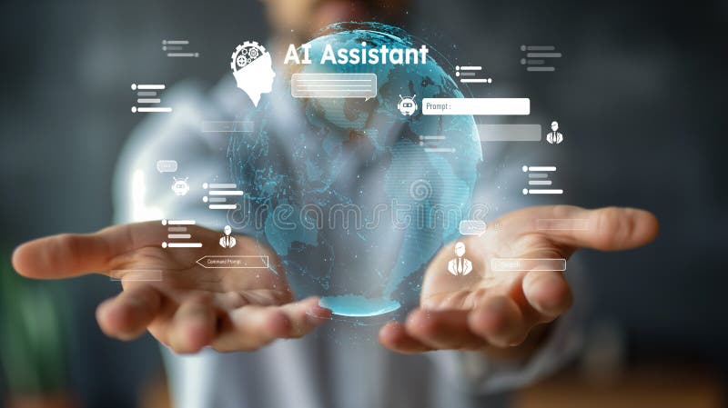Human Interact with AI Artificial Intelligence Virtual Assistant FaaS ...