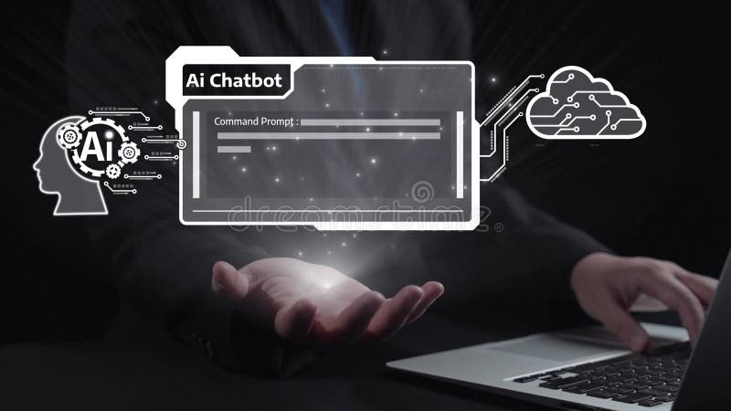 Human Interact with AI Artificial Intelligence Virtual Assistant UUID ...