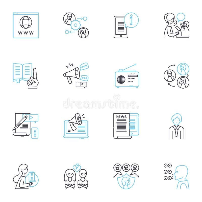 Human Interaction Linear Icons Set. Communication, Empathy ...